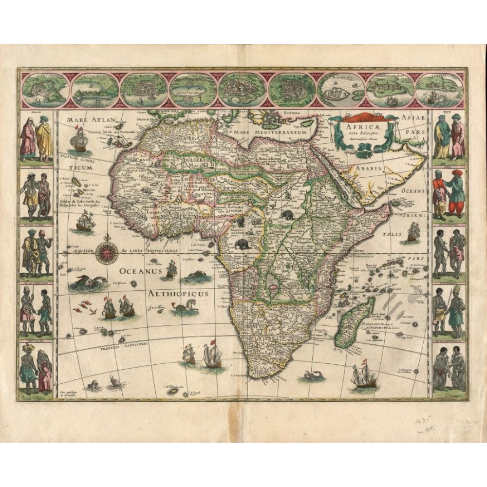 Köp Africa Blaeu 1600-talet med snabb leverans - Kartbutiken.se