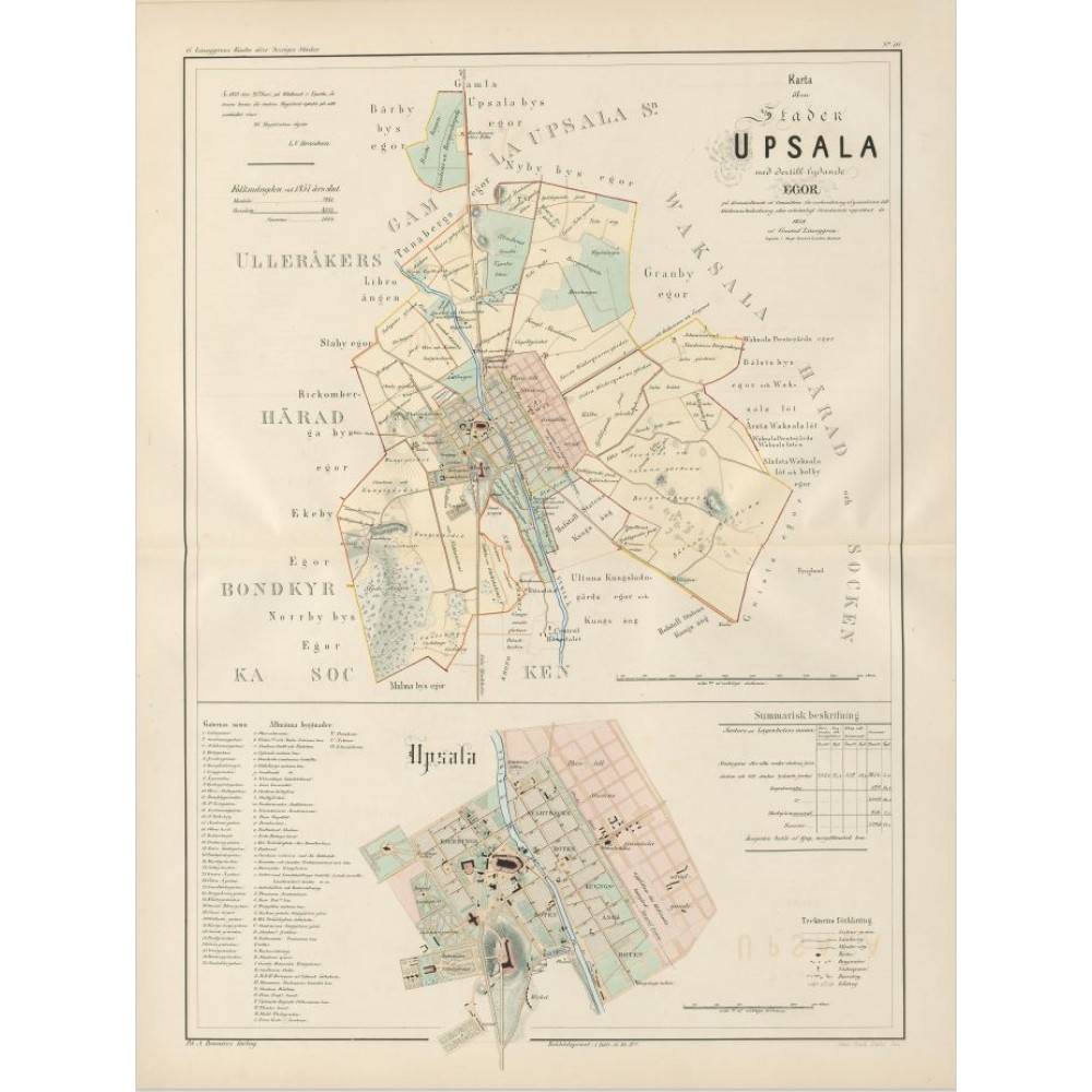 Köp Uppsala 1858 med snabb leverans - Kartbutiken.se
