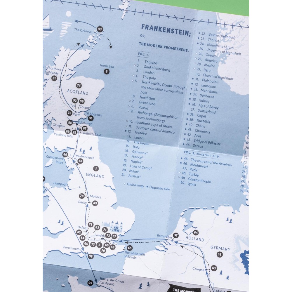 Köp Frankenstein Map - Literary Map med snabb leverans - Kartbutiken.se