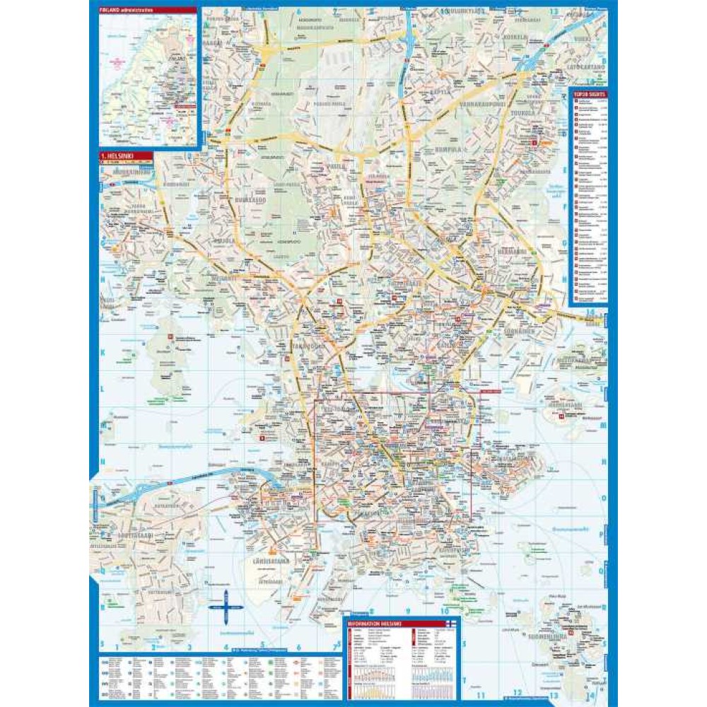 Köp Helsingfors stadskarta Borch med snabb leverans - Kartbutiken.se