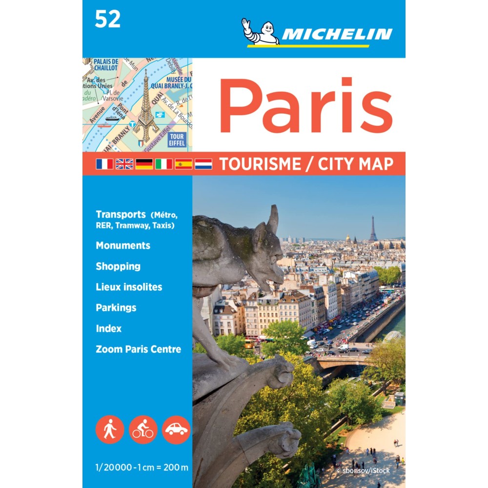 Köp Paris City map 52 Michelin med snabb leverans - Kartbutiken.se