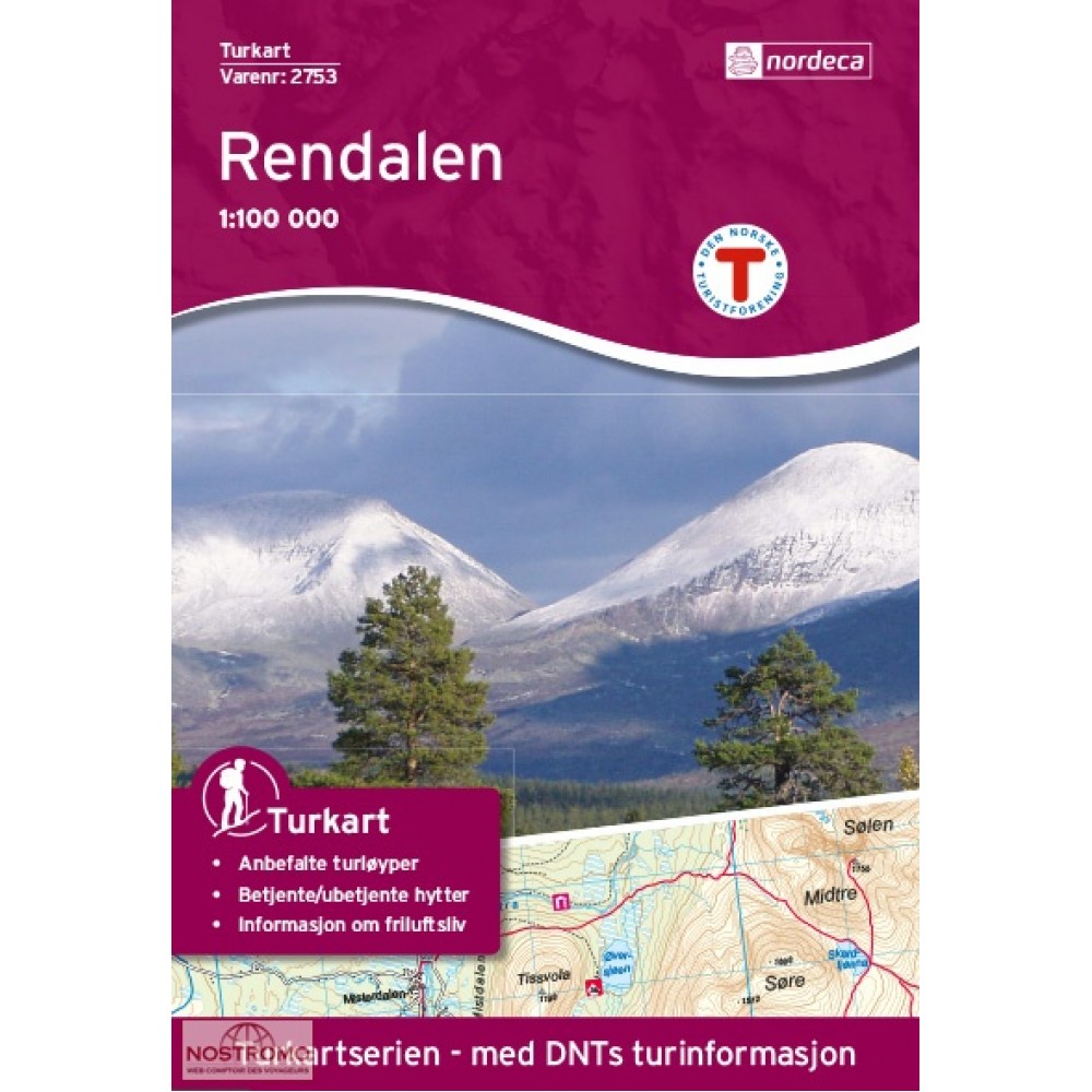 Köp Rendalen Turkart med snabb leverans - Kartbutiken.se