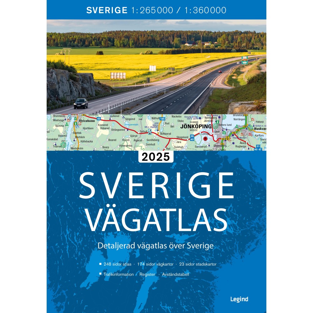 Köp Sverige vägatlas Legind med snabb leverans - Kartbutiken.se