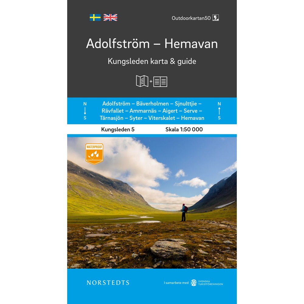 Köp Kungsleden 5 Adolfström Hemavan karta och guide Outdoorkartan med ...