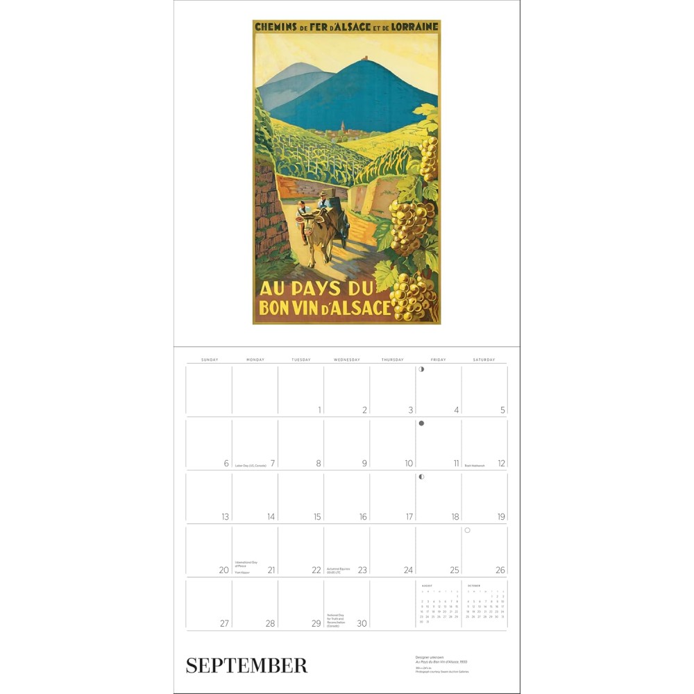 Köp France Vintage Travel Posters 2026 Wall Calender med snabb leverans ...