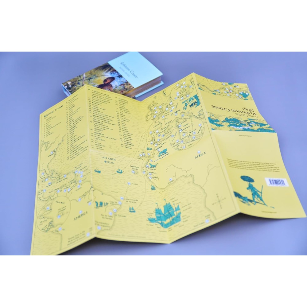 Köp Robinson Crusoe Map - Literary Map med snabb leverans - Kartbutiken.se
