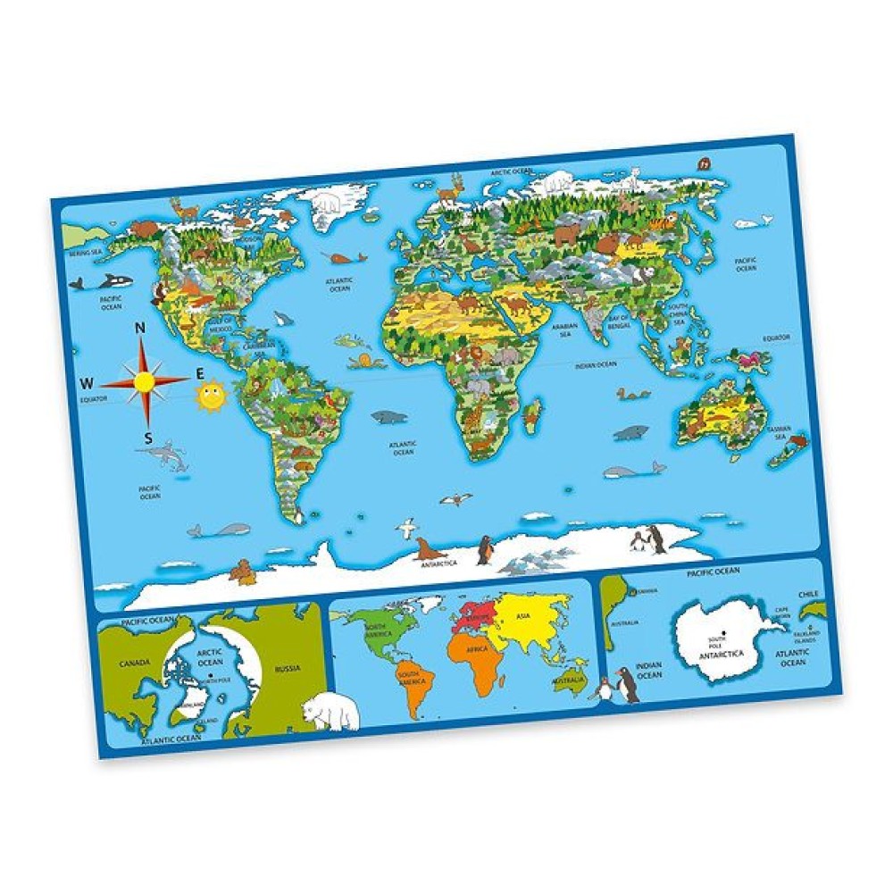 Köp Amazing World Map Puzzle in a tube 250 bitar med snabb leverans ...