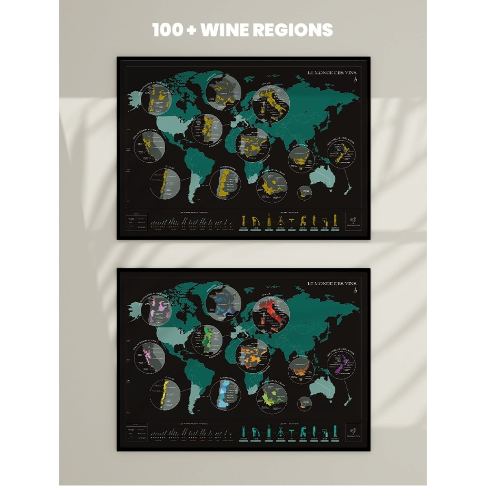Köp Scratch off Wine map World med snabb leverans - Kartbutiken.se