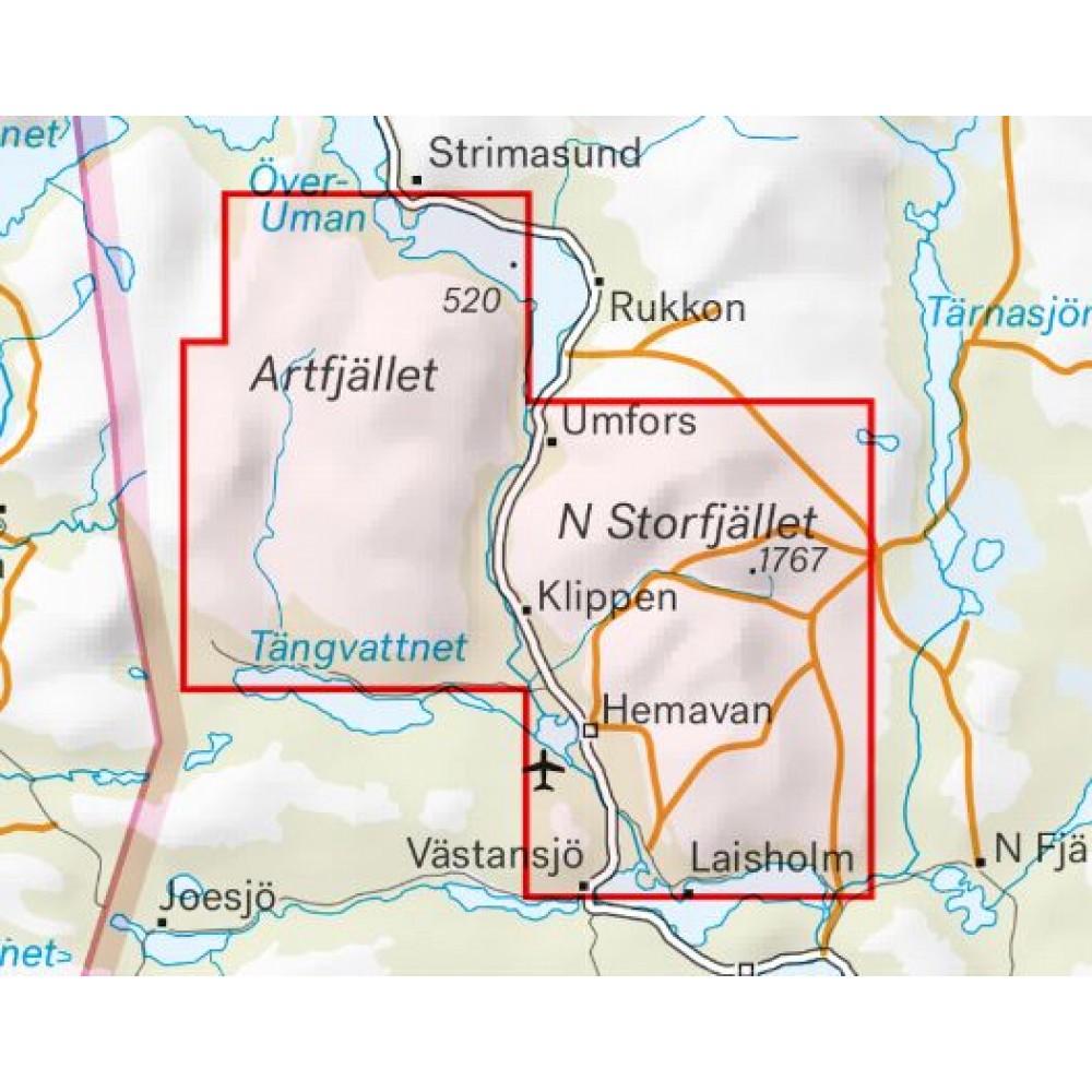 High Alpine Map: Hemavan 1:25.000 - Backpackinglight.dk