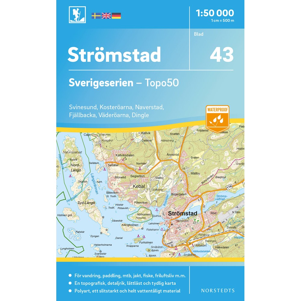 Köp 43 Strömstad Sverigeserien 1:50 000 med snabb leverans - Kartbutiken.se