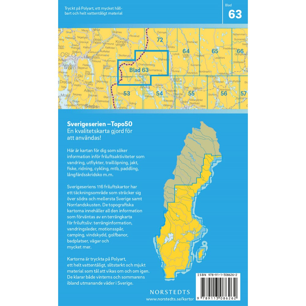 Köp 63 Charlottenberg Sverigeserien 1:50 000 med snabb leverans ...