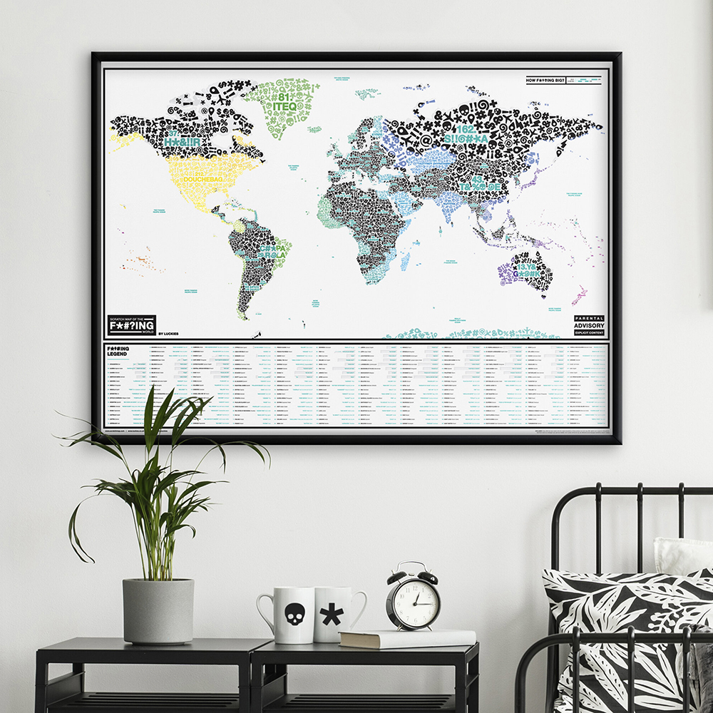 Köp Scratch Map of the F*#?ing World Svordomar med snabb leverans ...