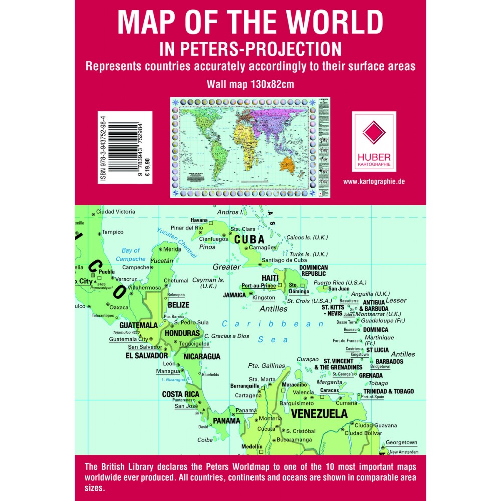 Köp Peters Projection World map med snabb leverans - Kartbutiken.se