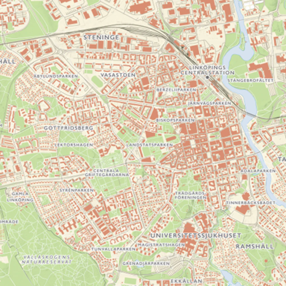 Köp Stadskarta Linköping 50x70cm Dapa Maps med snabb leverans ...