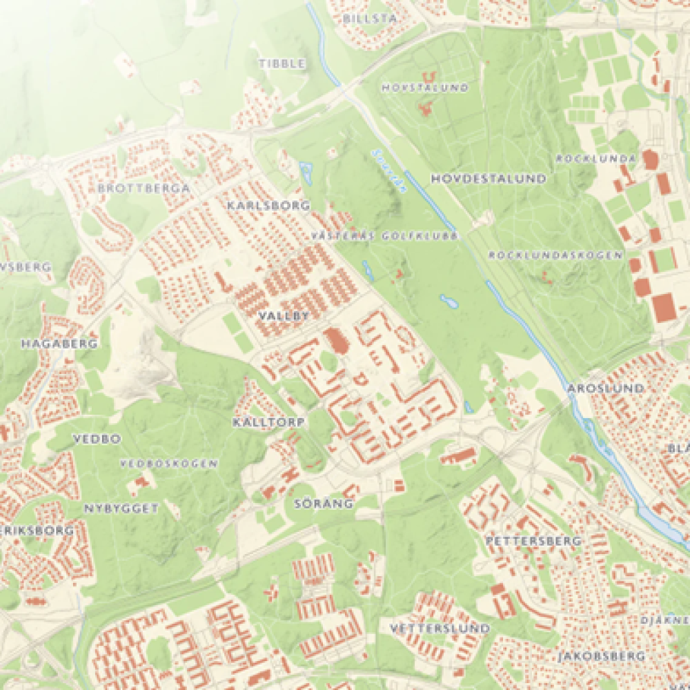 Köp Stadskarta Västerås 70x50cm Dapa Maps med snabb leverans ...
