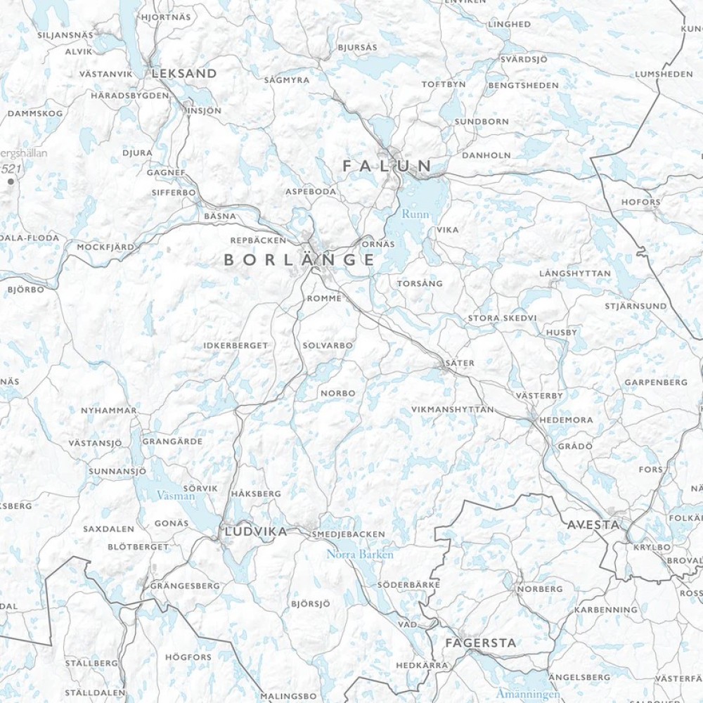 Köp Landskapskarta Dalarna 50x70cm Dapa Maps med snabb leverans ...