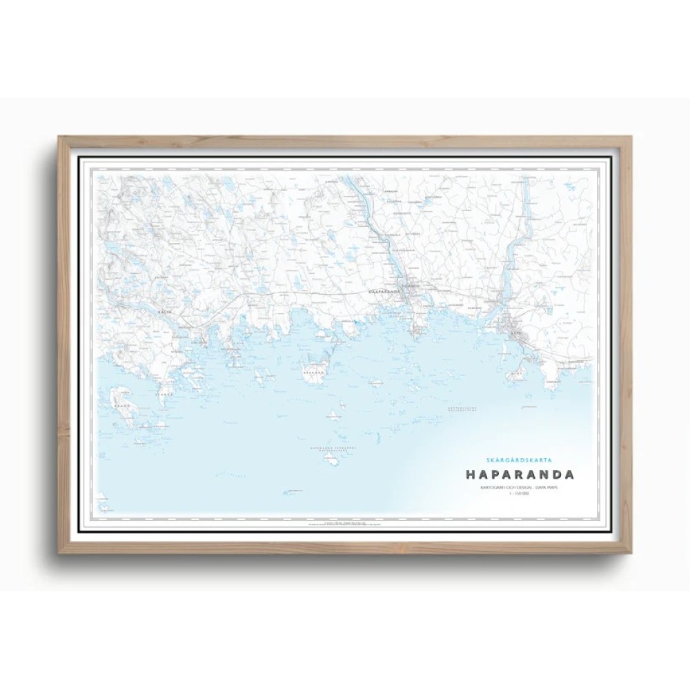 Köp Skärgårdskarta Haparanda 70x50cm Dapa Maps med snabb leverans ...