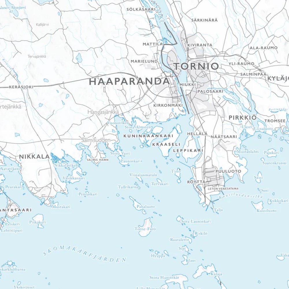 Köp Skärgårdskarta Haparanda 70x50cm Dapa Maps med snabb leverans ...