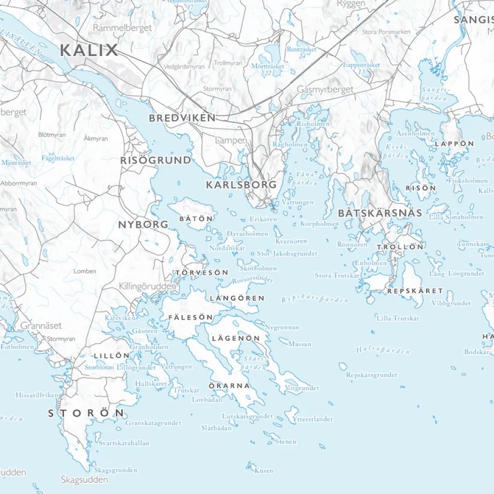 Köp Skärgårdskarta Haparanda 70x50cm Dapa Maps med snabb leverans ...