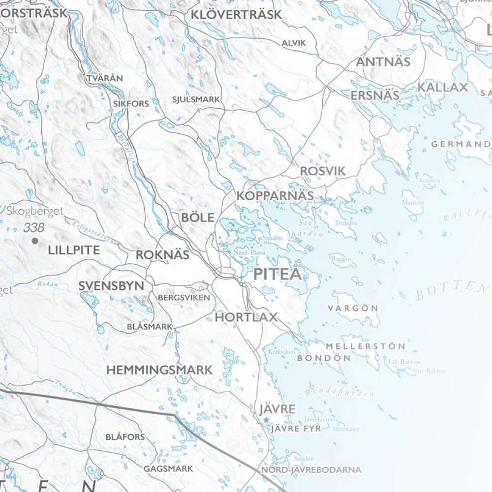 Köp Landskapskarta Norrbotten 50x70cm Dapa Maps med snabb leverans ...