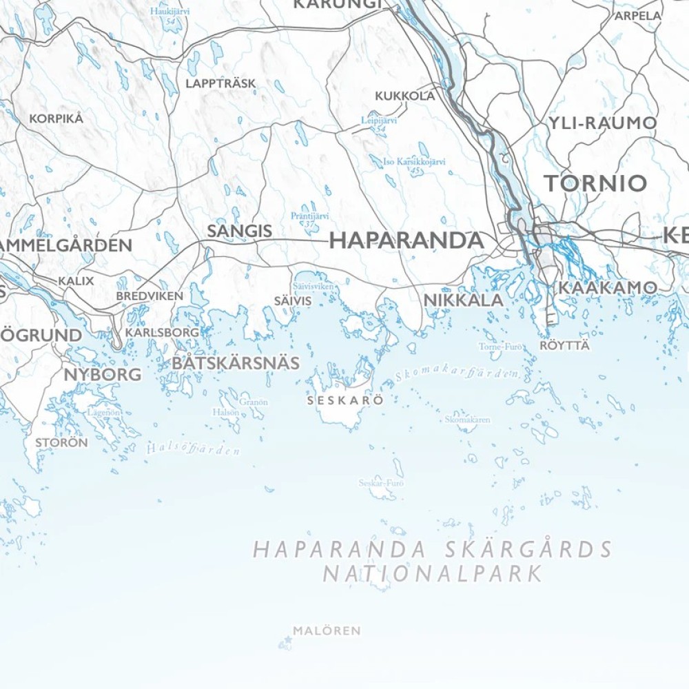 Köp Landskapskarta Norrbotten 50x70cm Dapa Maps med snabb leverans ...