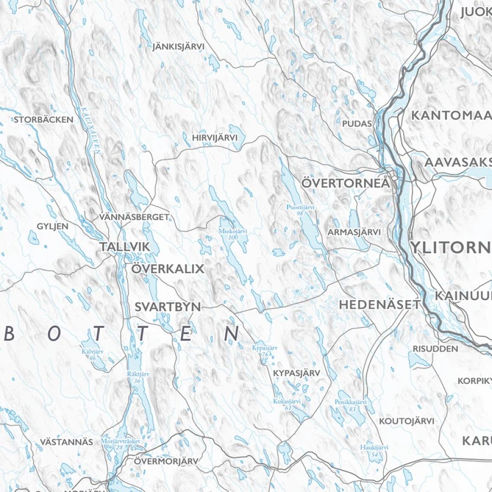 Köp Landskapskarta Norrbotten 50x70cm Dapa Maps med snabb leverans ...