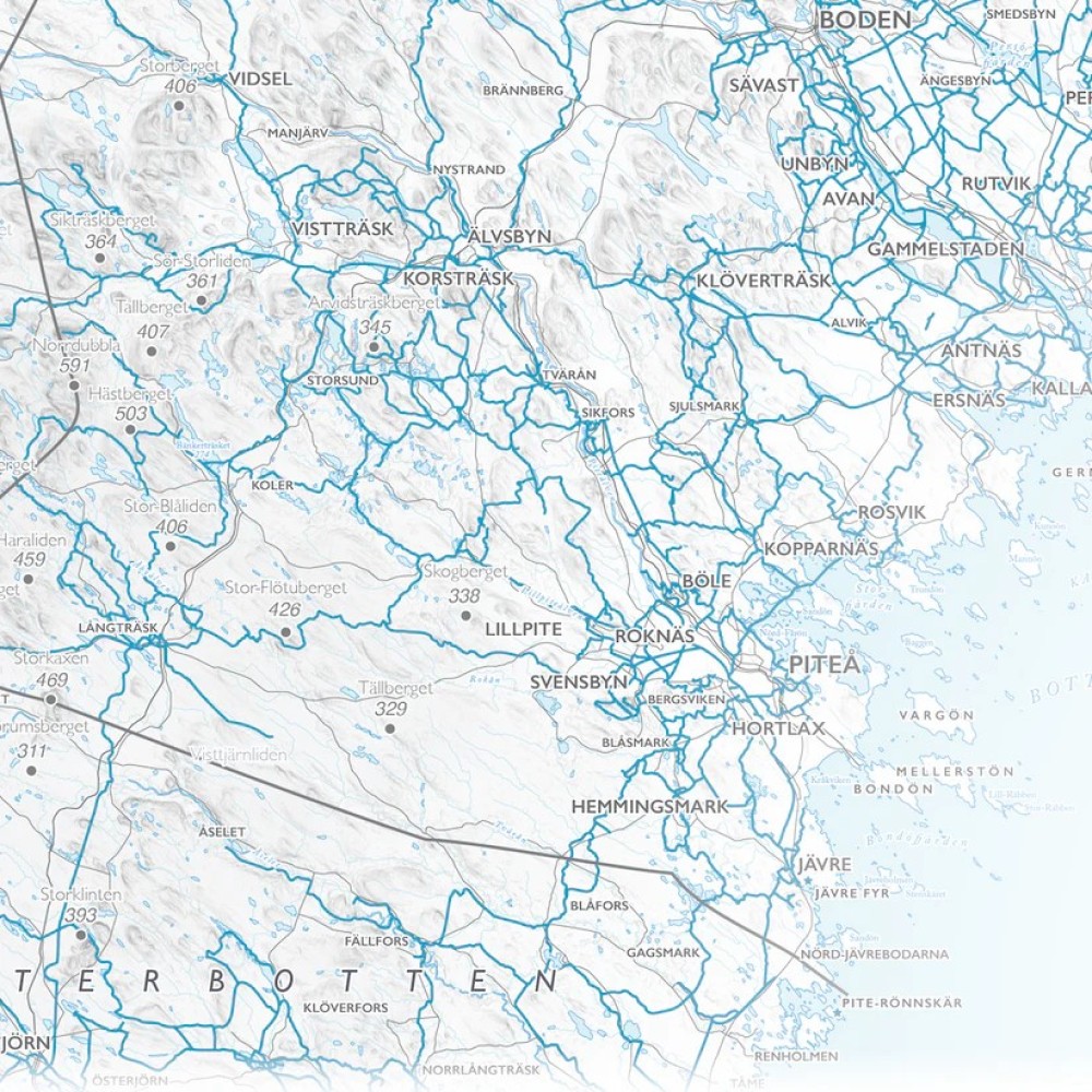 Köp Skoterkarta Norrbotten 50x70cm Dapa Maps med snabb leverans ...