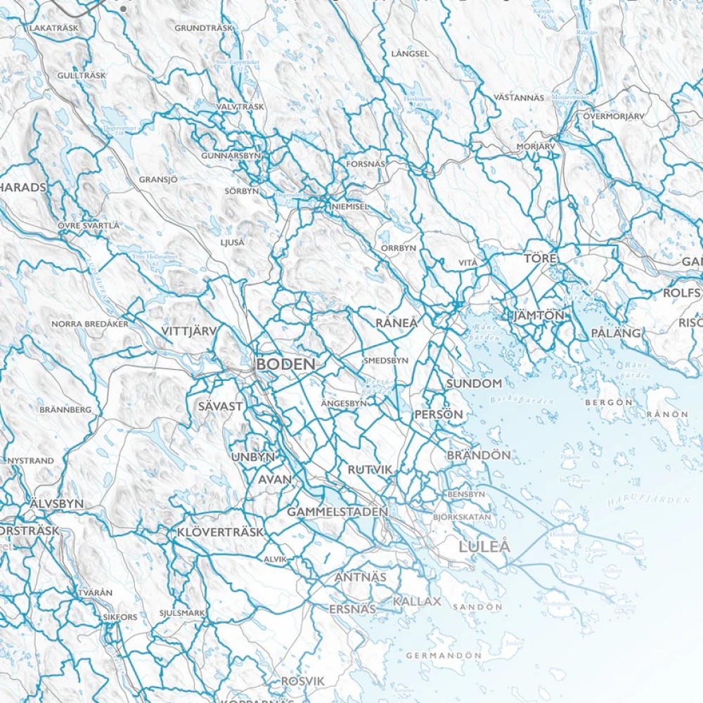 Köp Skoterkarta Norrbotten 50x70cm Dapa Maps med snabb leverans ...