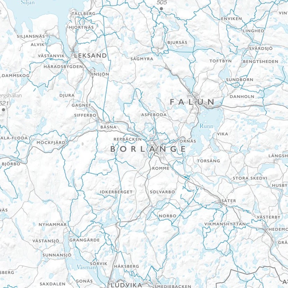 Köp Skoterkarta Dalarna 50x70cm Dapa Maps med snabb leverans ...