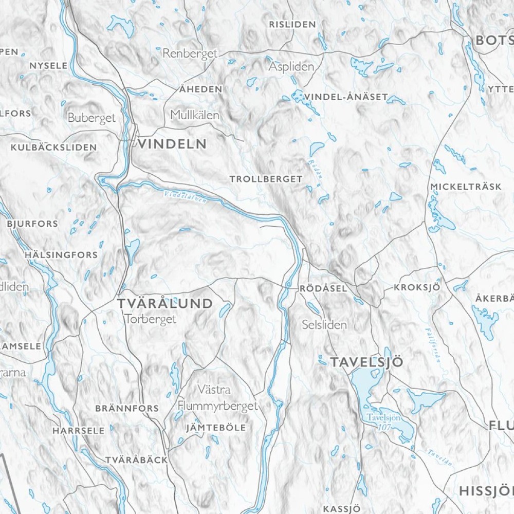 Köp Landskapskarta Västerbotten 50x70cm Dapa Maps med snabb leverans ...