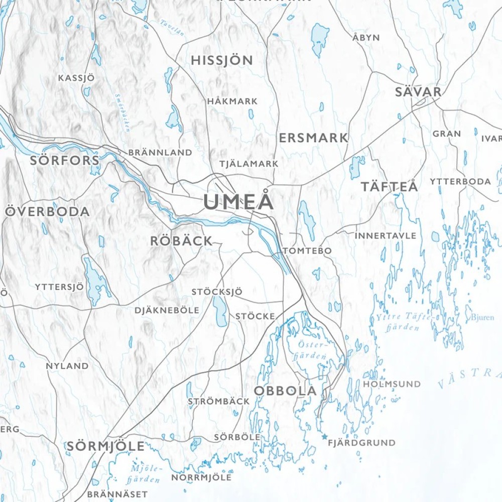 Köp Landskapskarta Västerbotten 50x70cm Dapa Maps med snabb leverans ...