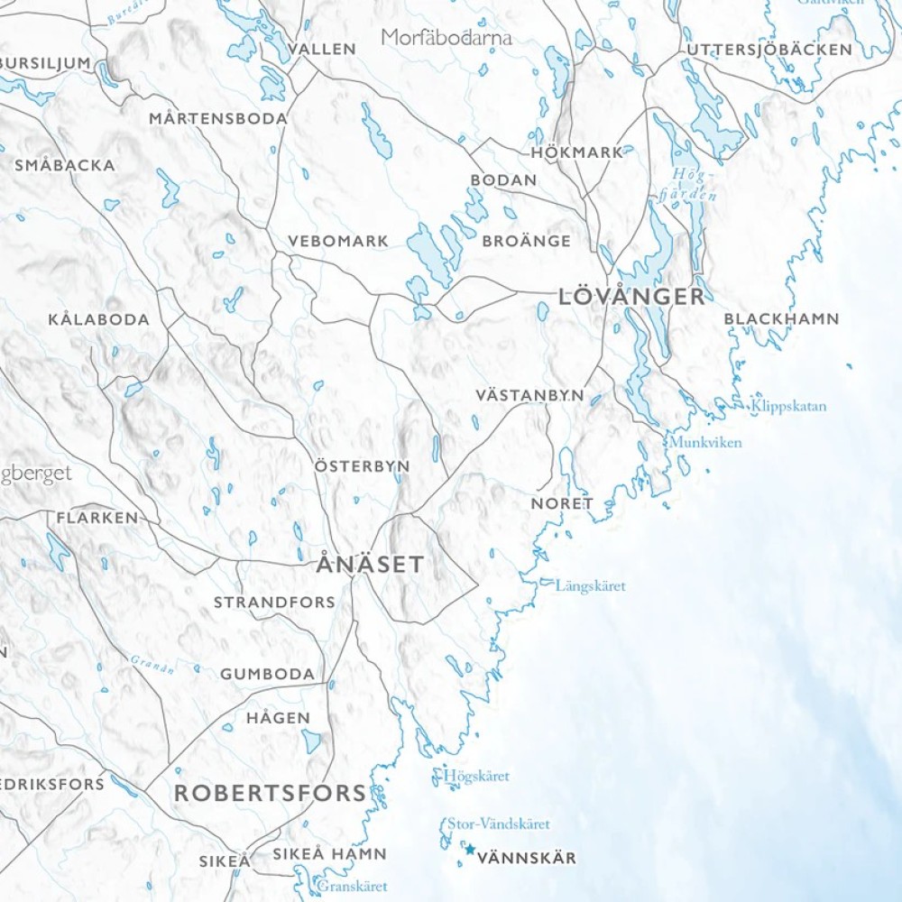 Köp Landskapskarta Västerbotten 50x70cm Dapa Maps med snabb leverans ...