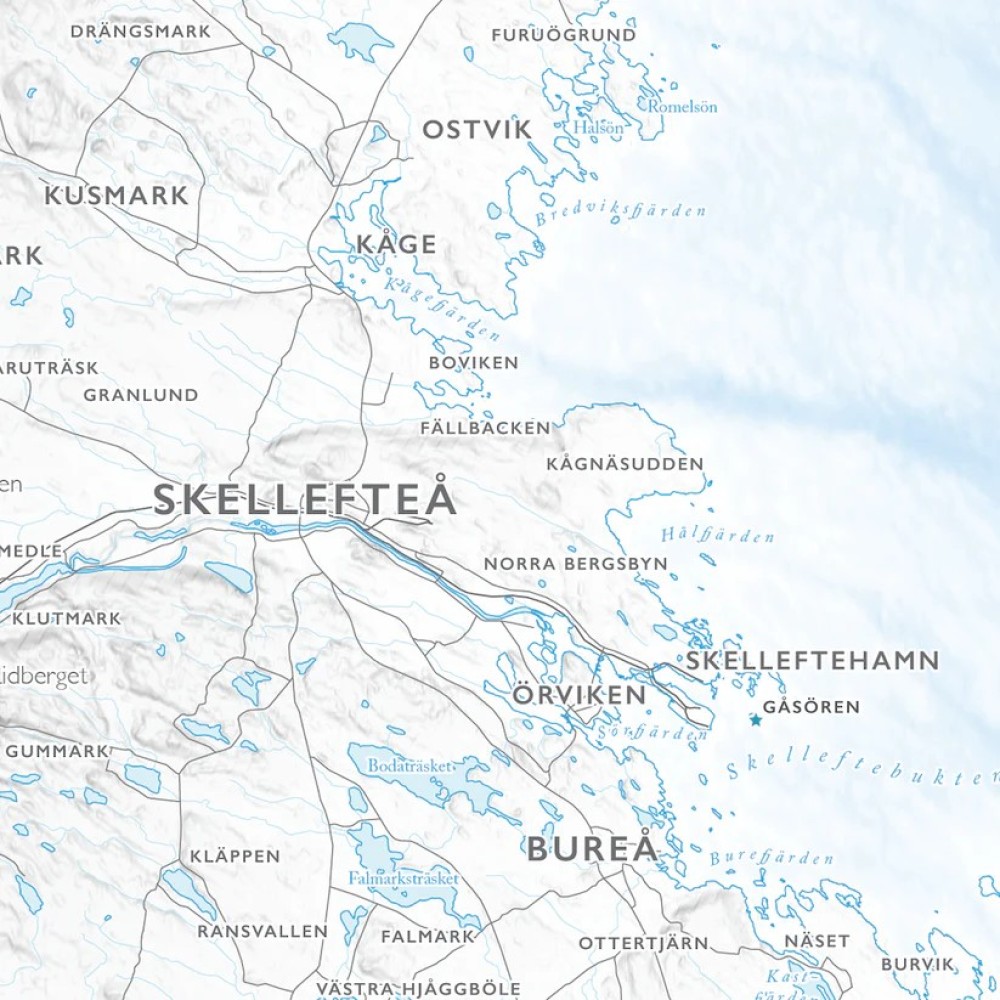 Köp Landskapskarta Västerbotten 50x70cm Dapa Maps med snabb leverans ...