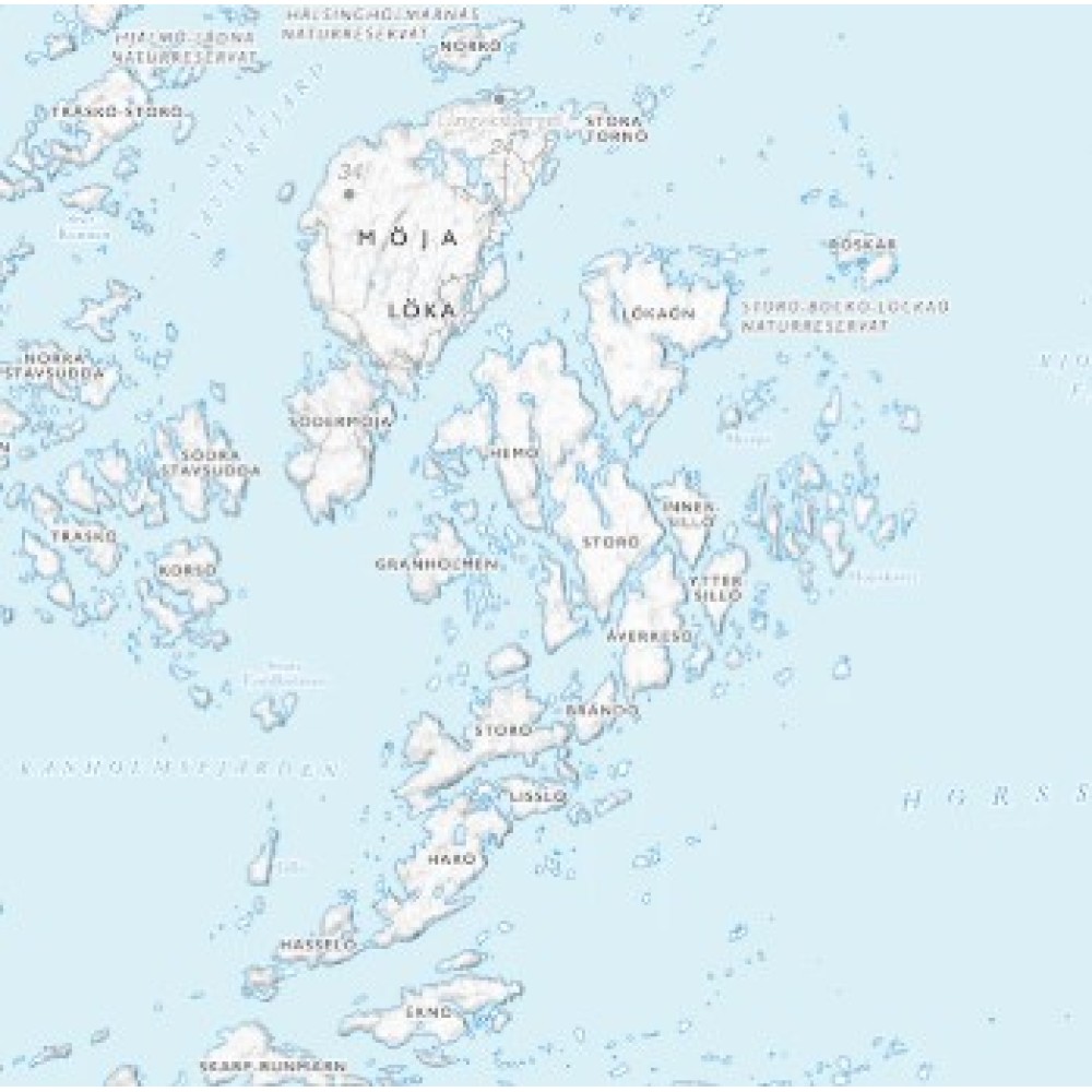 Köp Skärgårdskarta Värmdö 70x50cm Dapa Maps med snabb leverans ...