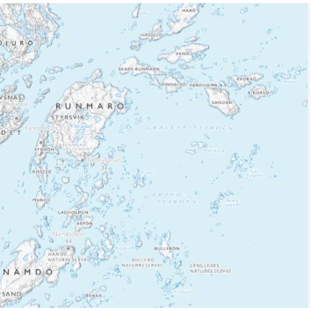 Köp Skärgårdskarta Värmdö 70x50cm Dapa Maps med snabb leverans ...