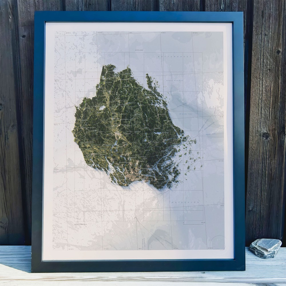 Köp Uppland 40x50cm Mapbits med snabb leverans - Kartbutiken.se