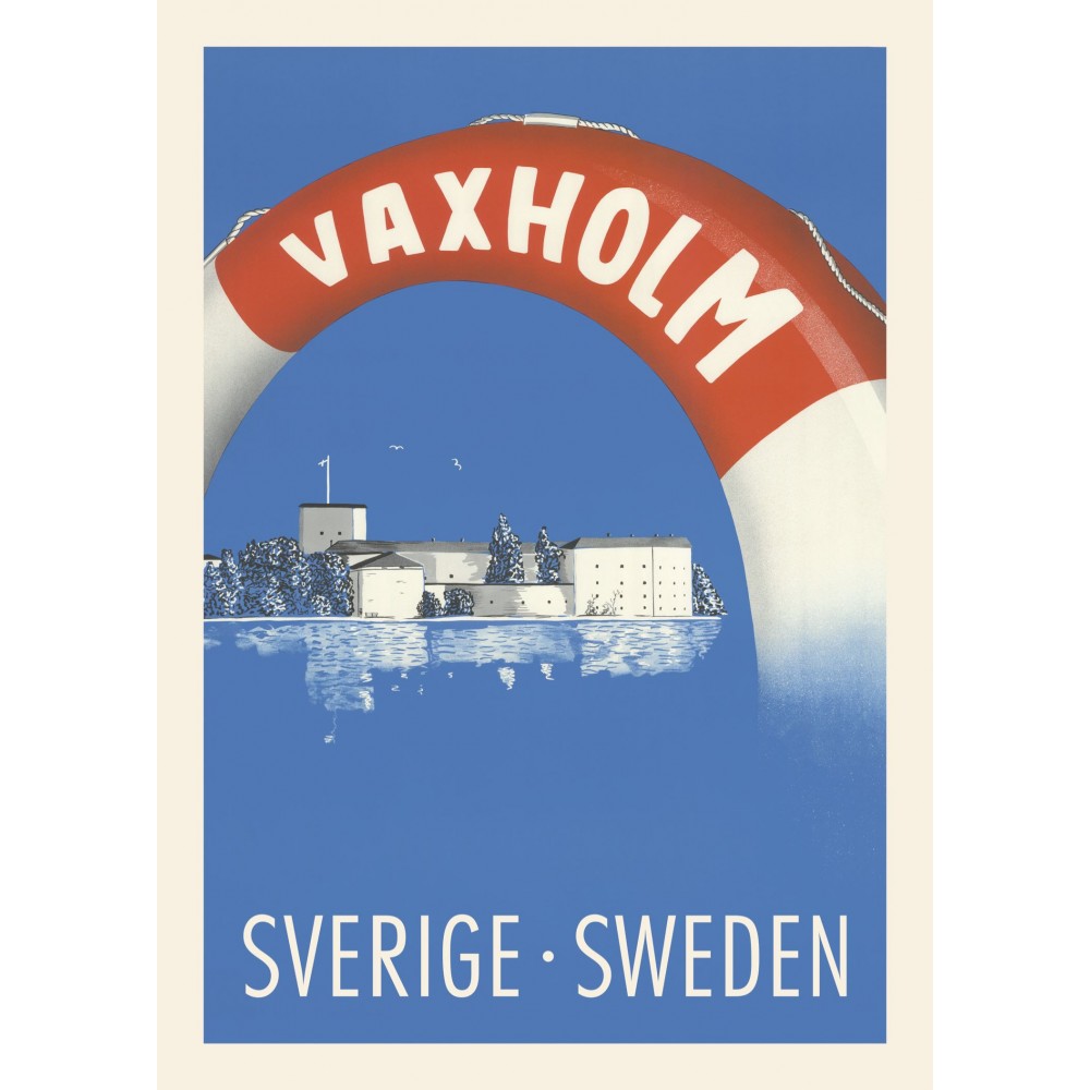Köp Vaxholm 1947, affish A4 med snabb leverans - Kartbutiken.se