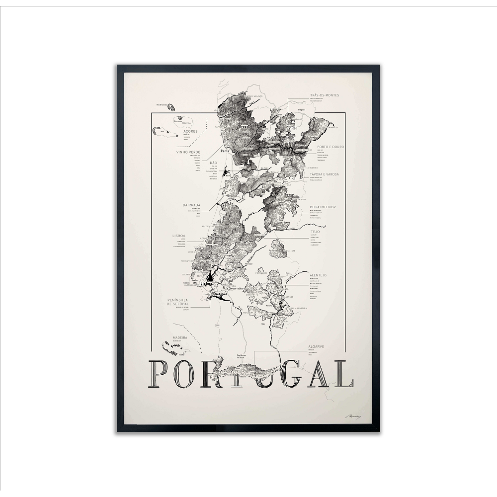 Köp Vinkarta Portugal 50x70cm med snabb leverans - Kartbutiken.se